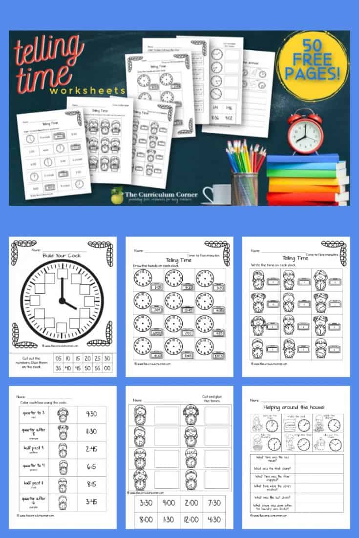 Telling Time Worksheets - The Curriculum Corner 123