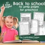 Back to School No Prep Pages - The Curriculum Corner 123