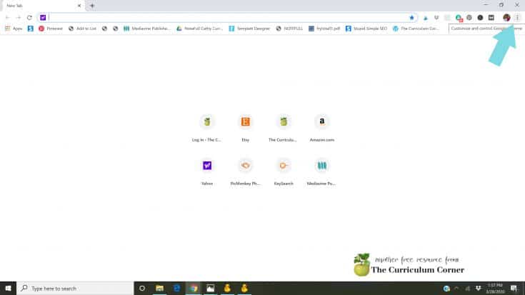 Bookmarking in Chrome - The Curriculum Corner 123