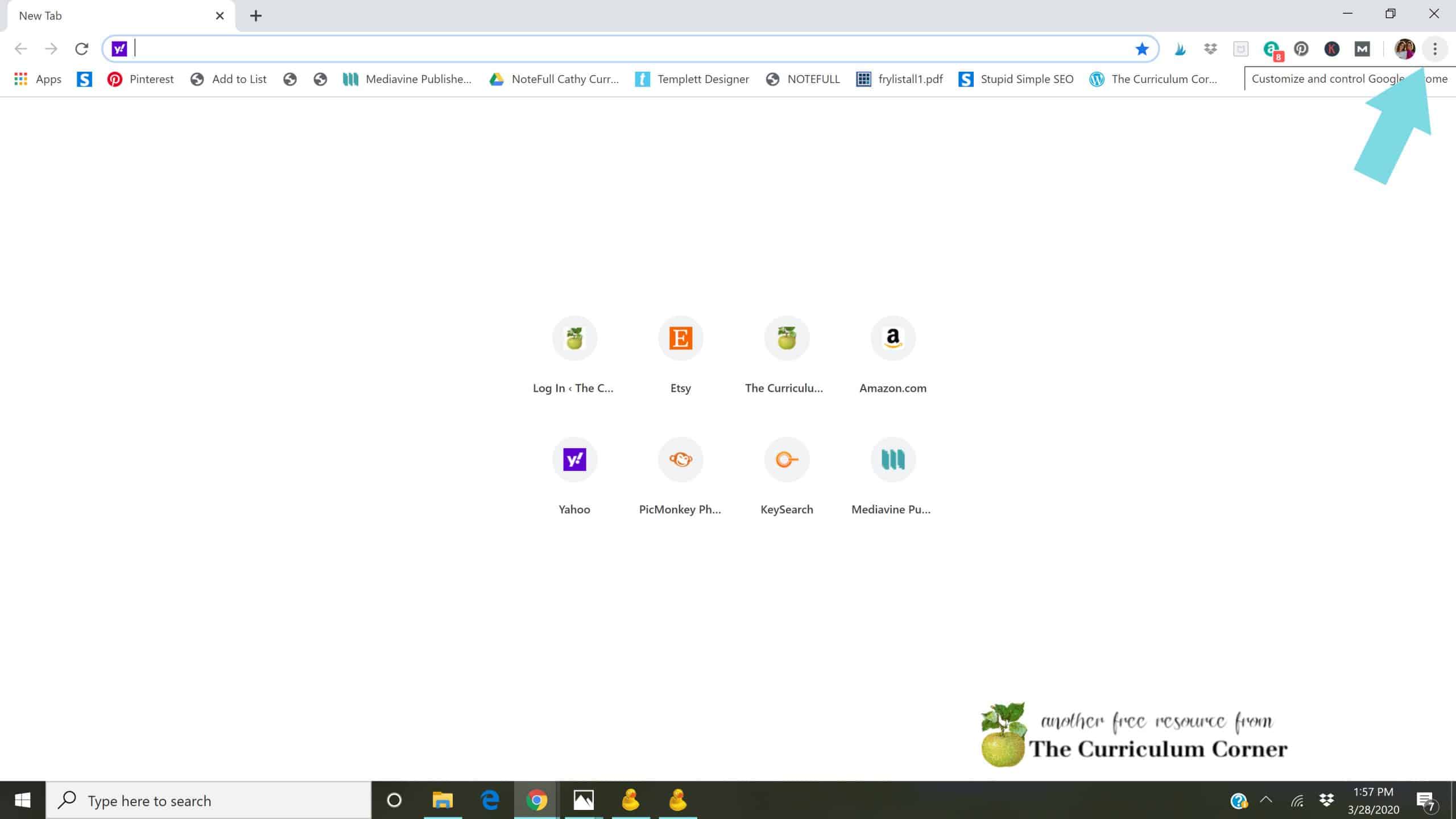 Bookmarking in Chrome - The Curriculum Corner 123