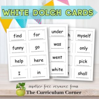 Dolch Sight Words - The Curriculum Corner 123