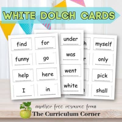 Dolch Sight Words - The Curriculum Corner 123