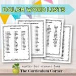 Dolch Sight Words - The Curriculum Corner 123