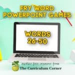 Fry PowerPoint Games (1st 100 Words) - The Curriculum Corner 123