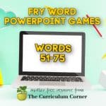 Fry PowerPoint Games (1st 100 Words) - The Curriculum Corner 123