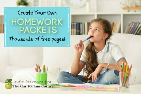 Packets for Home Learning (Homework Packets) - The Curriculum Corner 123
