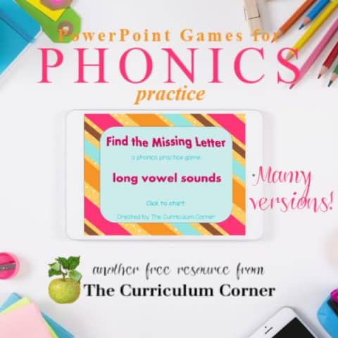 phonics games 1 feature - The Curriculum Corner 123