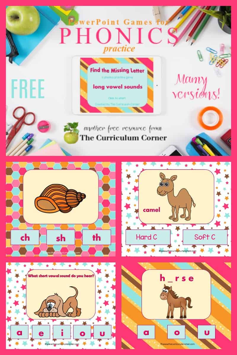 Phonics Games for PowerPoint - The Curriculum Corner 123