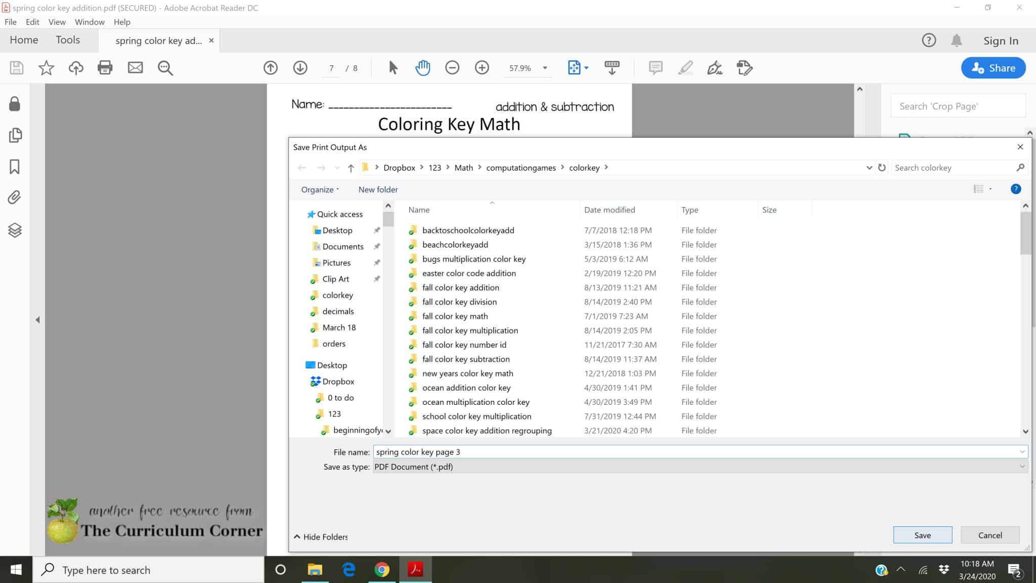 How to Share 1 PDF Page - The Curriculum Corner 123