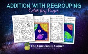 Space Addition Color Key - The Curriculum Corner 123