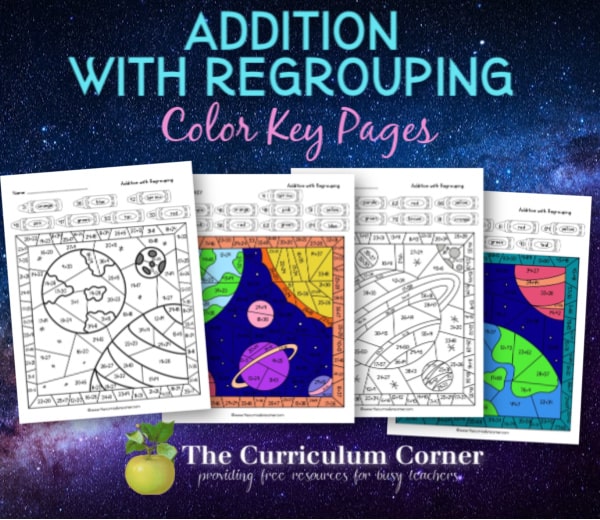 space color code addition feature - The Curriculum Corner 123