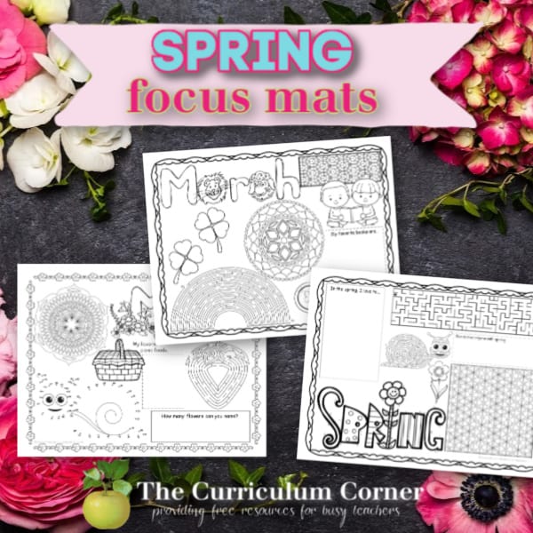 spring focus mats feature - The Curriculum Corner 123