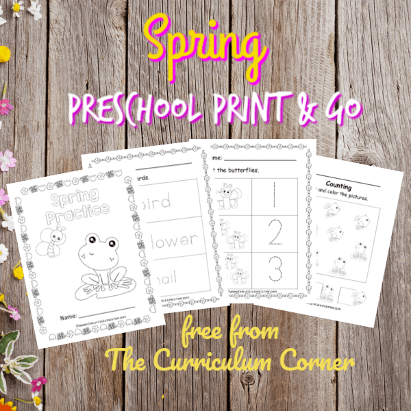 spring preschool 1 feature - The Curriculum Corner 123