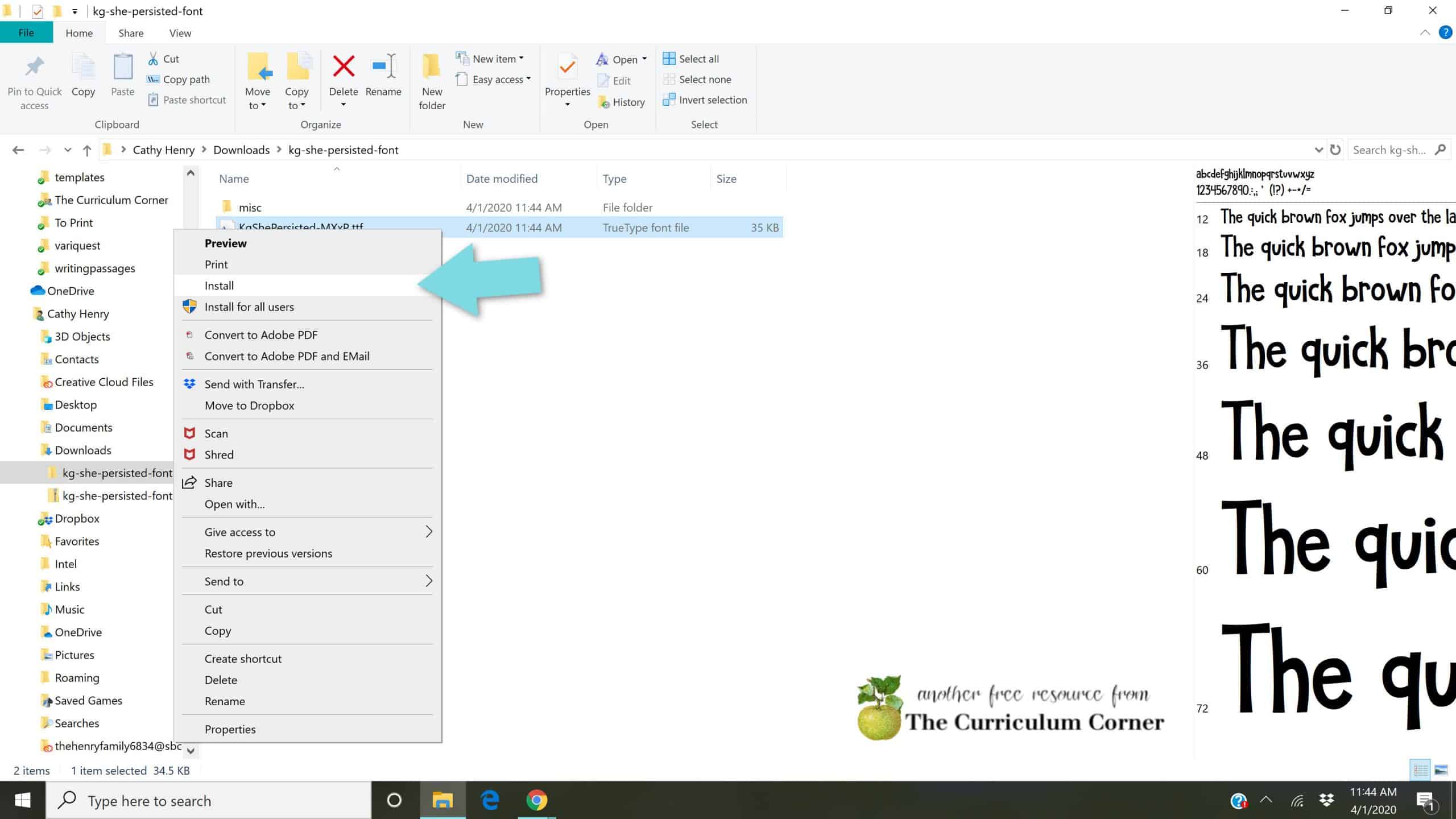 How to Add a New Font - The Curriculum Corner 123