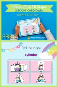 Boom Cards: Unicorn Shapes - The Curriculum Corner 123