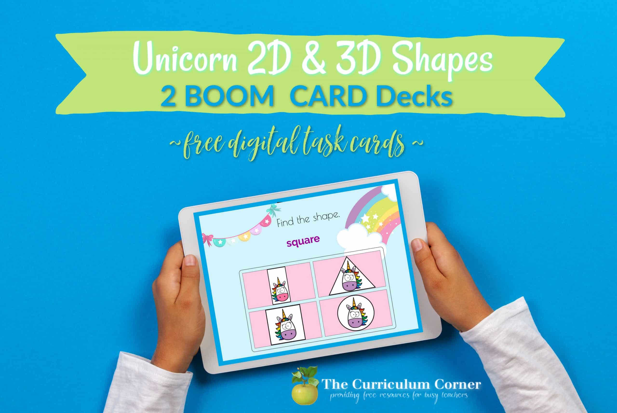 Boom Cards: Unicorn Shapes - The Curriculum Corner 123