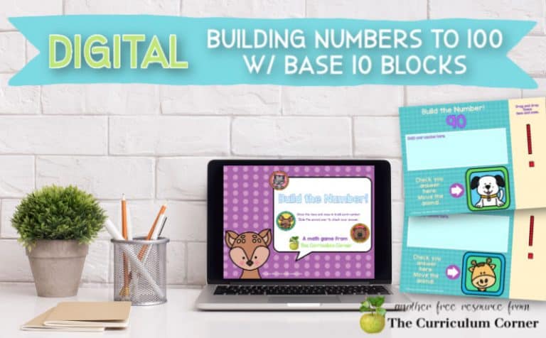 Digital: Base 10 Blocks, Building to 100 - The Curriculum Corner 123