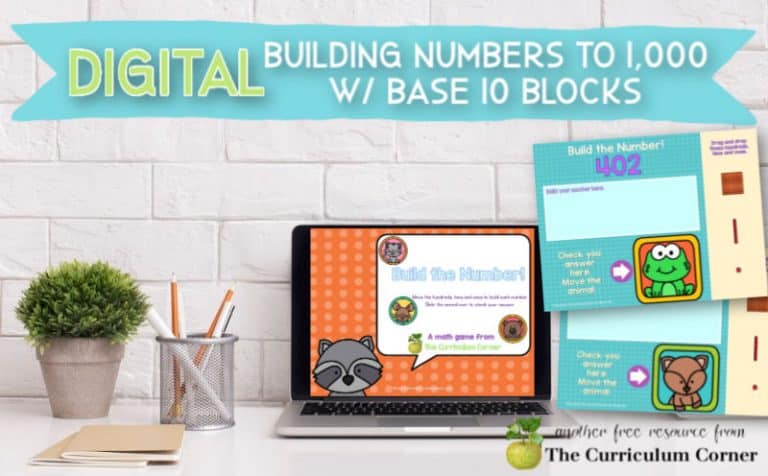 Digital: Base 10 Blocks, Building to 1,000 - The Curriculum Corner 123