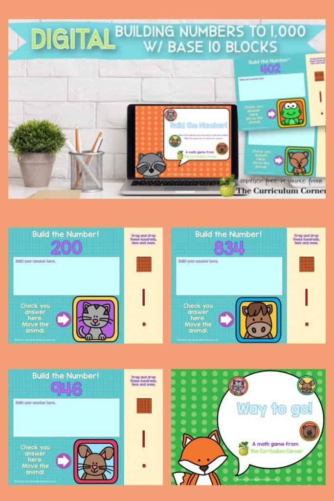 Digital: Base 10 Blocks, Building to 1,000 - The Curriculum Corner 123