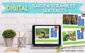Digital: Garden Scrambled Sentences - The Curriculum Corner 123