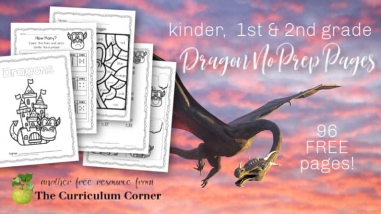 Dragon No Prep Pages - The Curriculum Corner 123