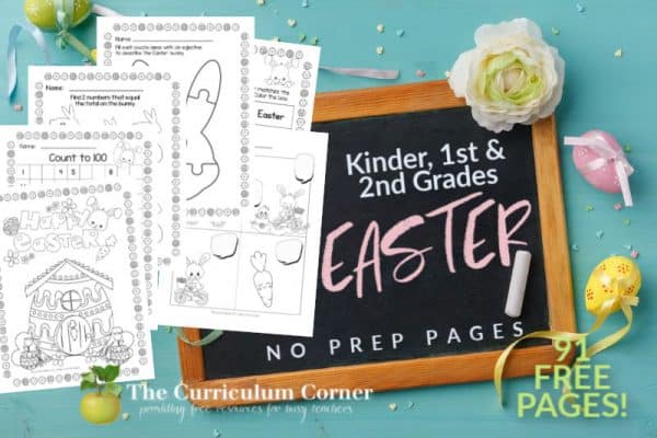 Easter No Prep Pages - The Curriculum Corner 123