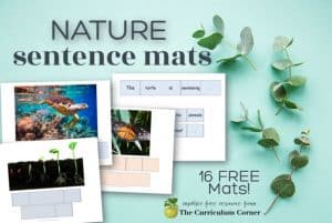 Nature Sentence Mats - The Curriculum Corner 123