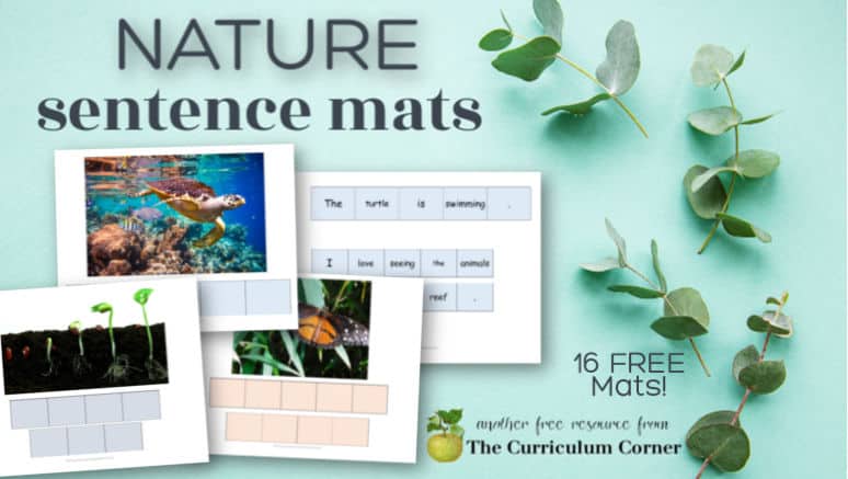Nature Sentence Mats - The Curriculum Corner 123
