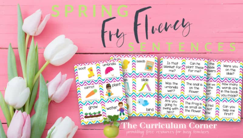 Spring Fry Fluency Sentences - The Curriculum Corner 123