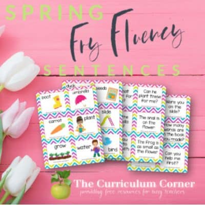 Sight Words Archives - The Curriculum Corner 123