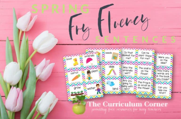 Spring Fry Fluency Sentences - The Curriculum Corner 123