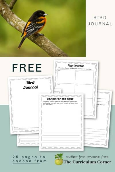 Bird Journal for Students - The Curriculum Corner 123