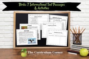Informational Text Passages & Activities: Birds - The Curriculum Corner 123