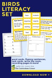 Birds Literacy Set - The Curriculum Corner 123