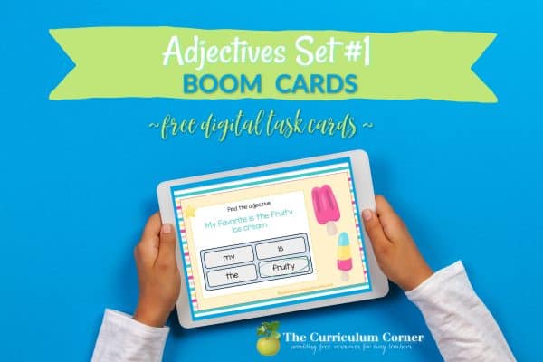 Boom Cards: Adjectives Set #1 - The Curriculum Corner 123