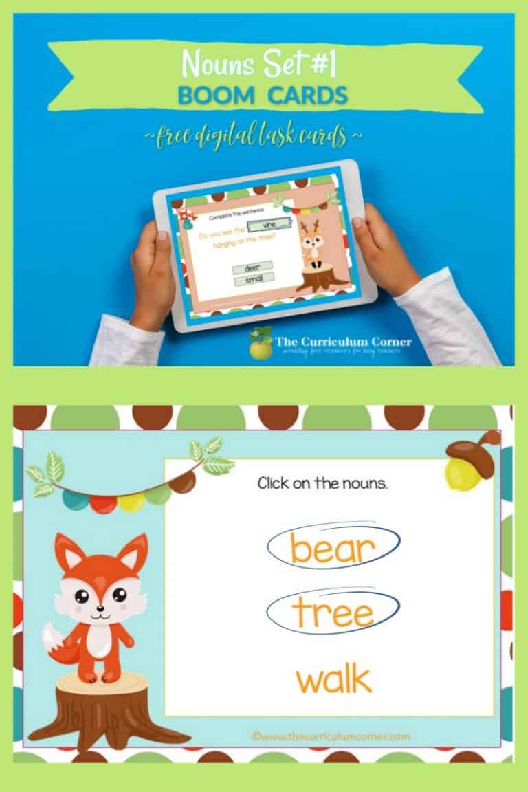 Boom Cards: Nouns Set #1 - The Curriculum Corner 123