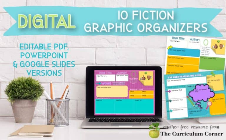 Fiction: Digital Graphic Organizers - The Curriculum Corner 123