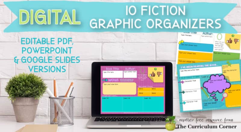 Fiction: Digital Graphic Organizers - The Curriculum Corner 123