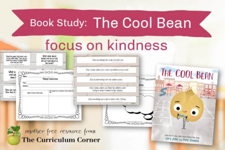 Book Study: The Cool Bean (Kindness) - The Curriculum Corner 123