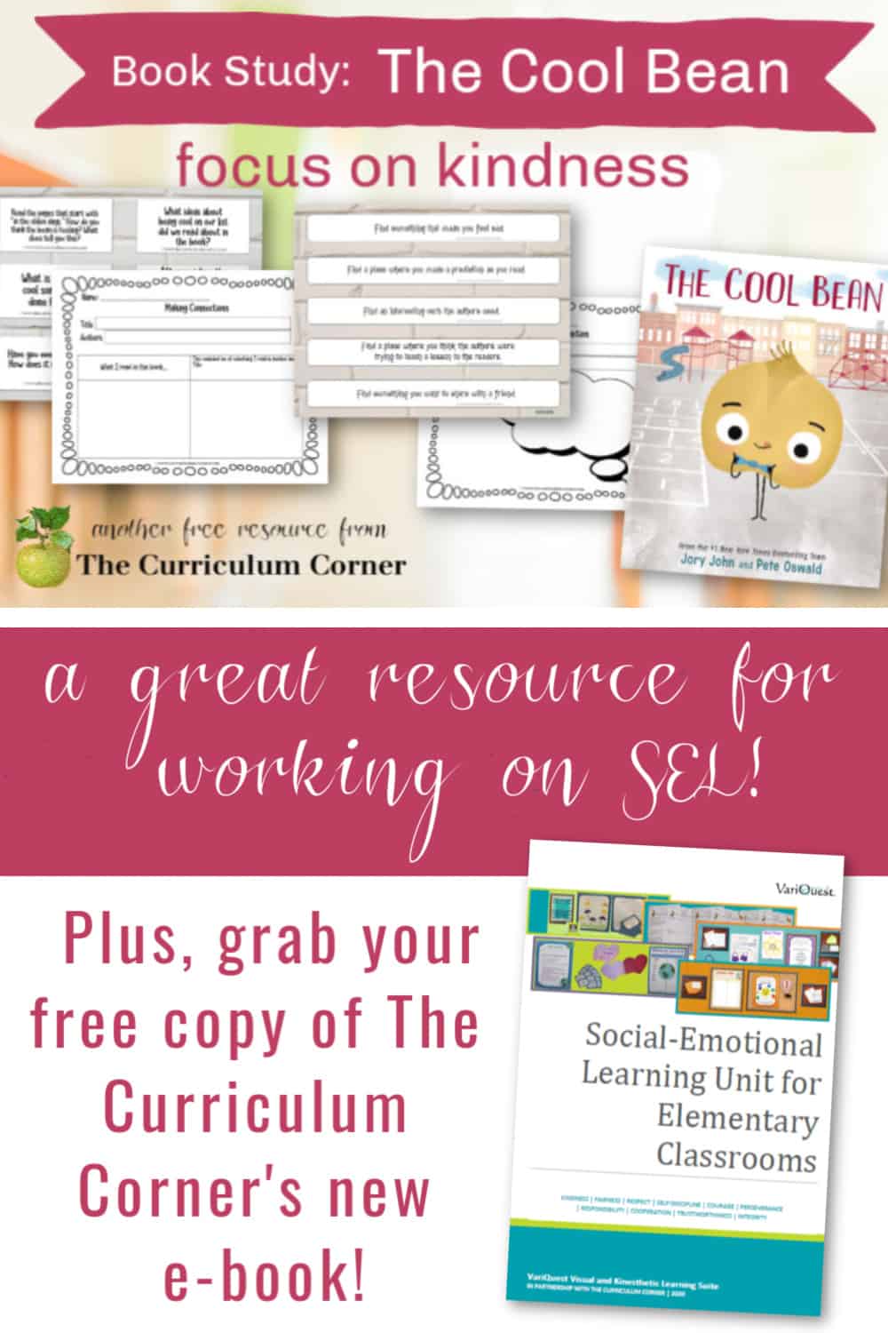 Book Study: The Cool Bean (Kindness) - The Curriculum Corner 123