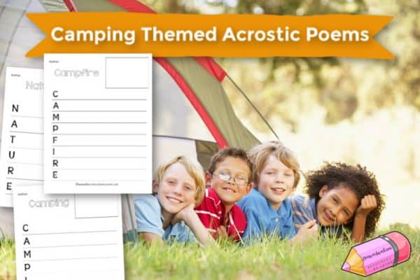 Camping Themed Acrostic Poems - The Curriculum Corner 123