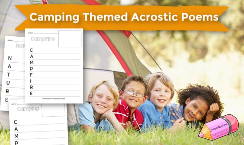 Camping Themed Acrostic Poems - The Curriculum Corner 123