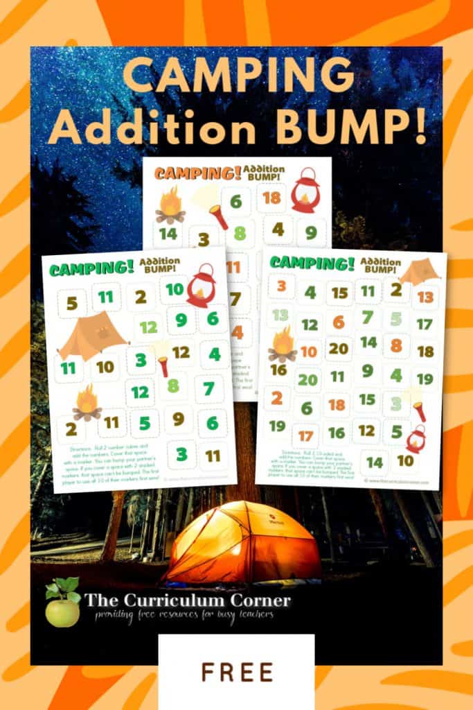 Camping Addition BUMP! - The Curriculum Corner 123
