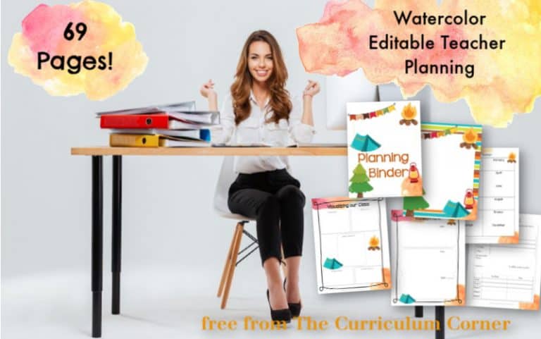 Camping Teacher Planning Binder - The Curriculum Corner 123