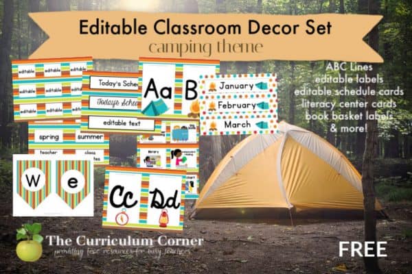 Classroom Decor: Camping - The Curriculum Corner 123