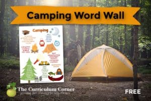 Camping Word Wall - The Curriculum Corner 123