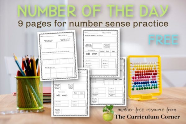 Number of the Day - The Curriculum Corner 123
