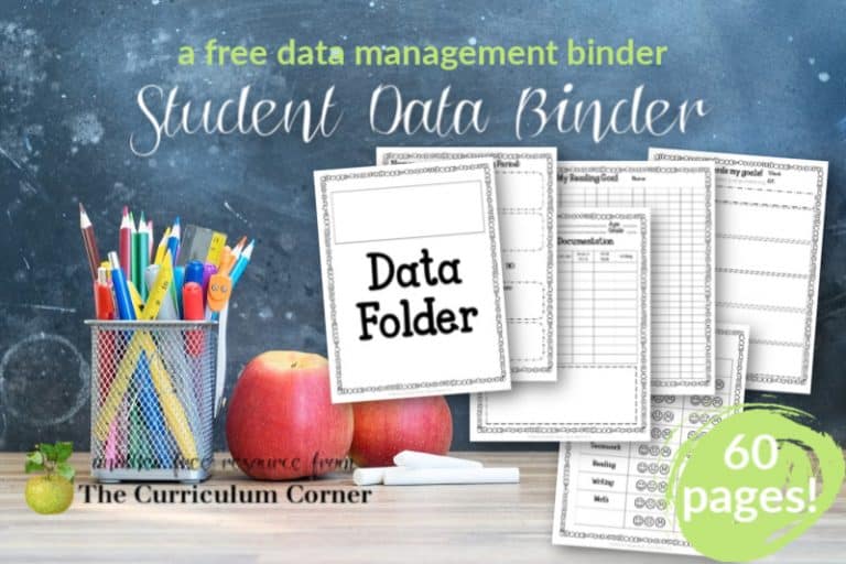 Editable Student Data Tracking - The Curriculum Corner 123