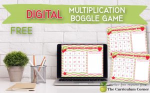 Digital Multiplication Math Boggle - The Curriculum Corner 123