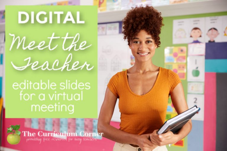 Virtual Meet the Teacher Presentation - The Curriculum Corner 123